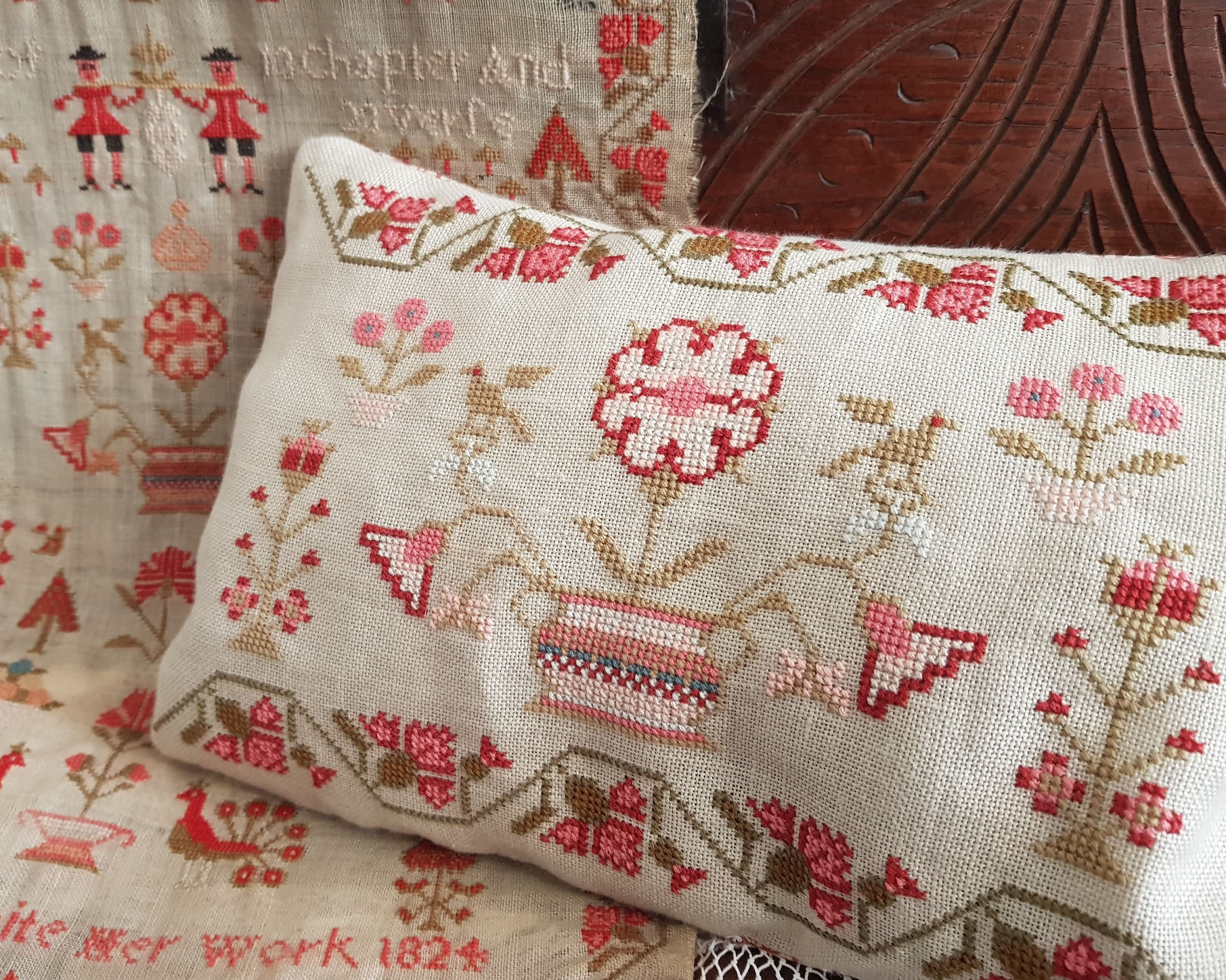 Two New Cross Stitch Cushion Patterns - Harriet Hebblethwaite Sampler ...