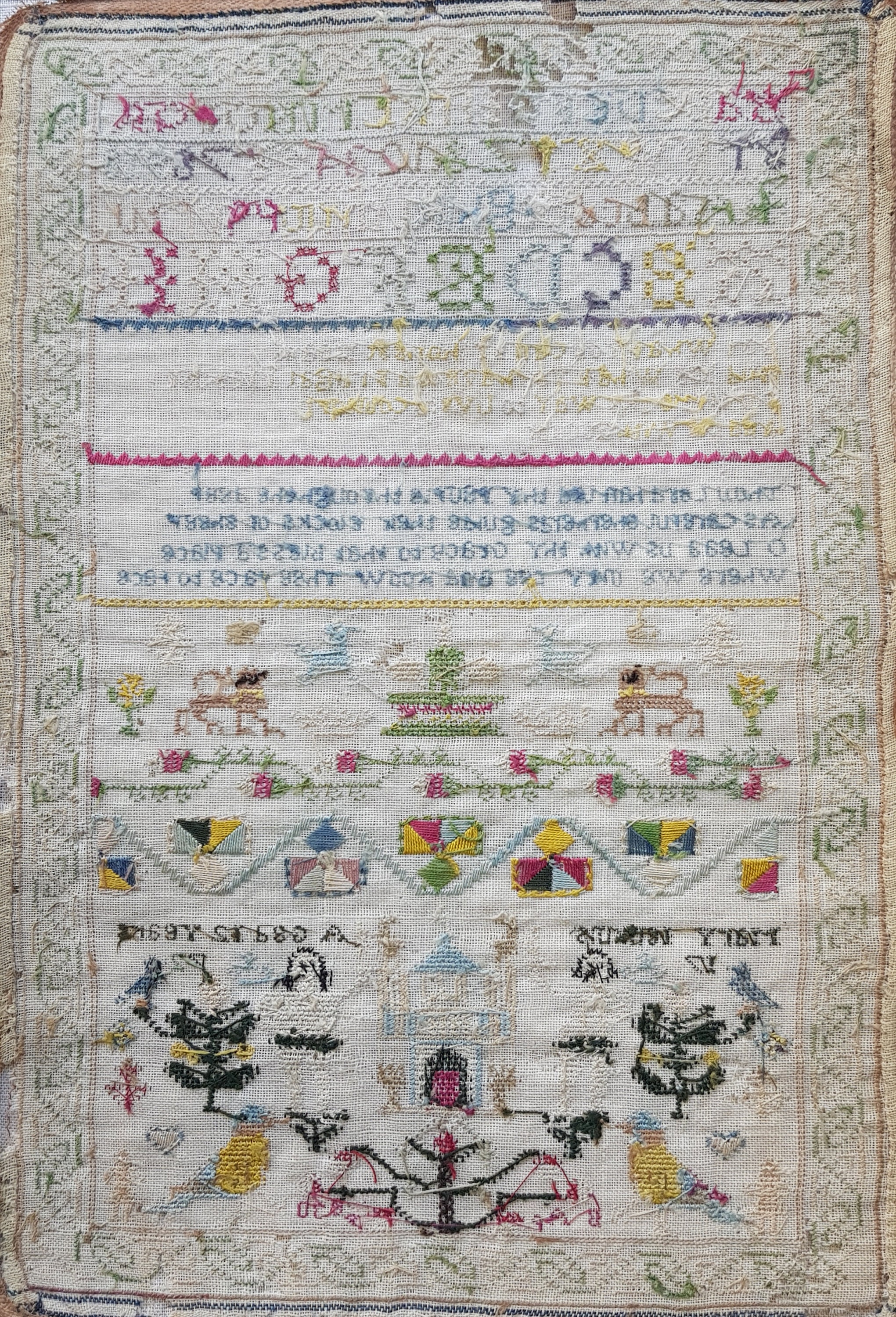 Mary Jenkins, 1772, a Welsh Sampler Pdf Reproduction - Etsy