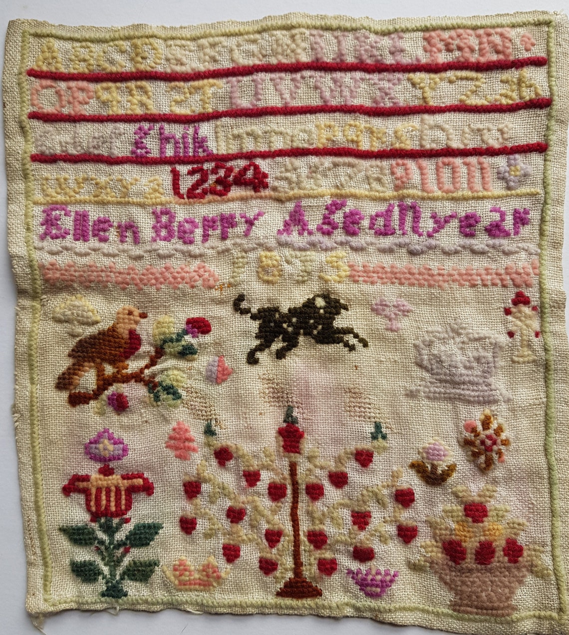Ellen Berry 1875 Reproduction Sampler Pdf Cross Stitch Pattern With ...