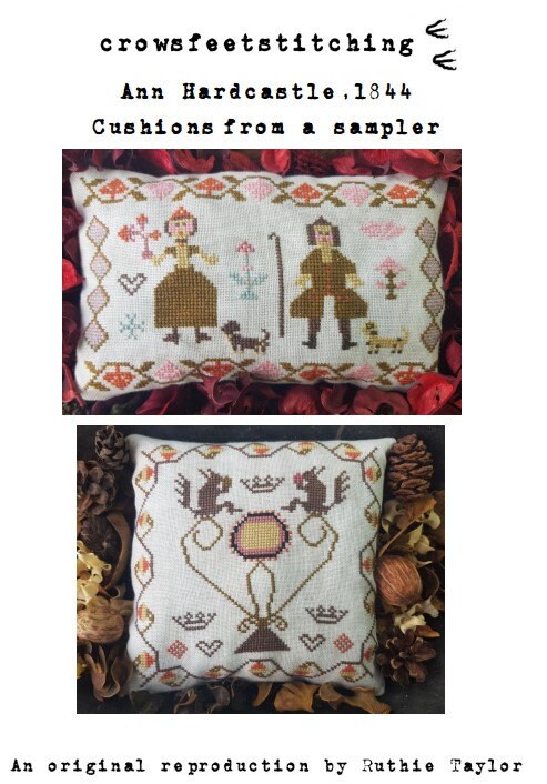 Two Cross Stitch Cushion Patterns Ann Hardcastle Sampler - Etsy