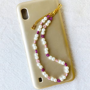 Phone Chain With Initial, Personalized Phone Strap, Daisy Chain ...