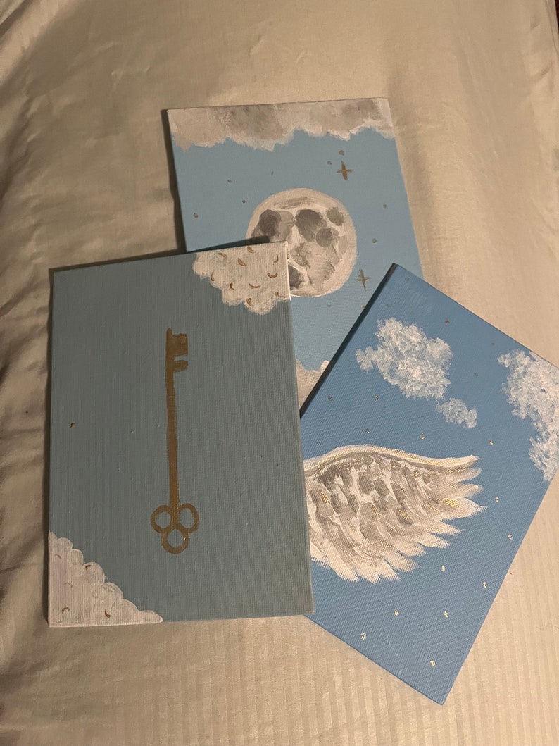 Golden Key Painting - Etsy