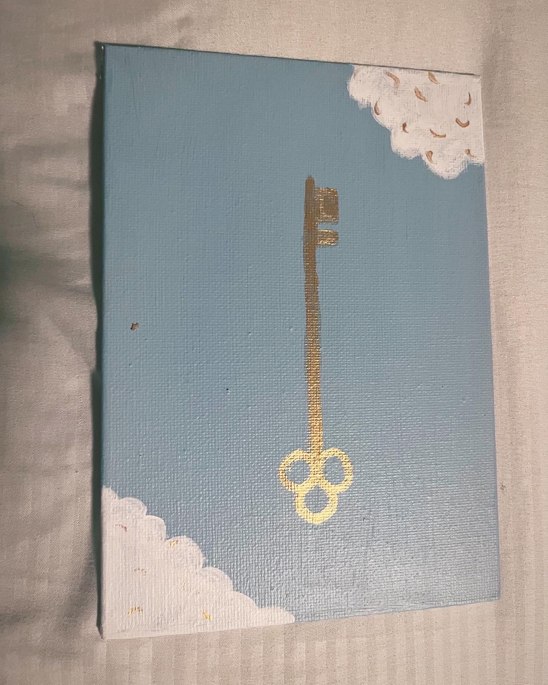 Golden Key Painting - Etsy
