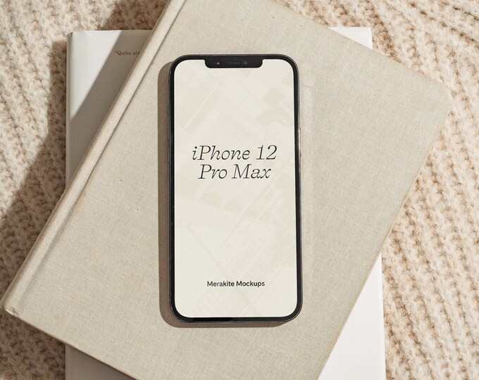 IPhone 12 Pro Max Photoshop PSD Mockup Minimalist Boho iPhone Scene ...