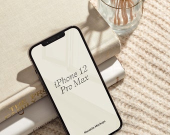 IPhone 12 Pro Max Photoshop PSD Mockup | Minimalist Boho iPhone Scene ...