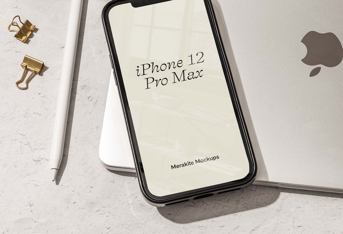 IPhone 12 Pro Max Photoshop PSD Mockup | Minimalist iPhone Scene ...