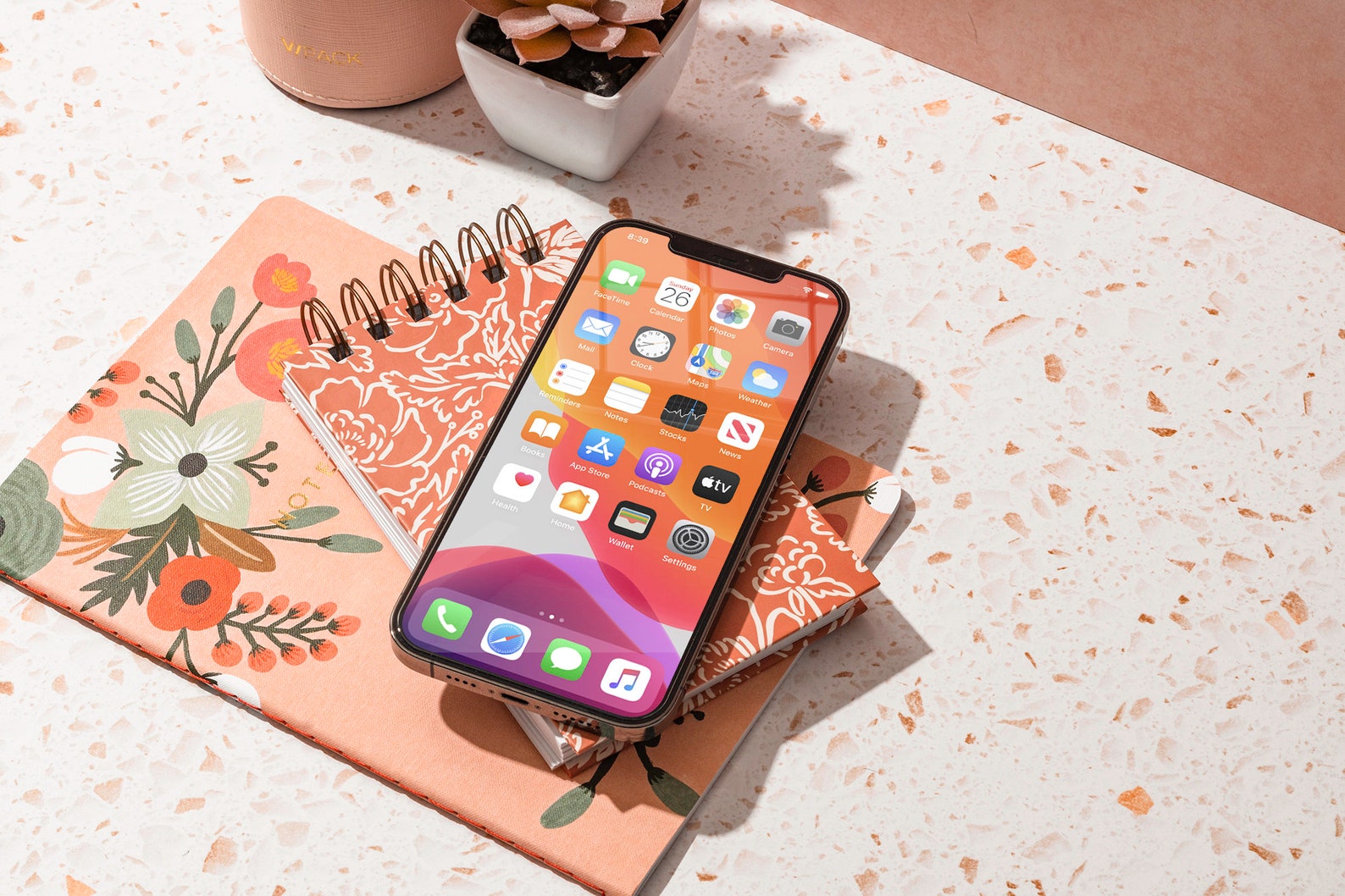 IPhone 12 Pro Max Photoshop PSD Mockup | Cute Girly iPhone Scene ...