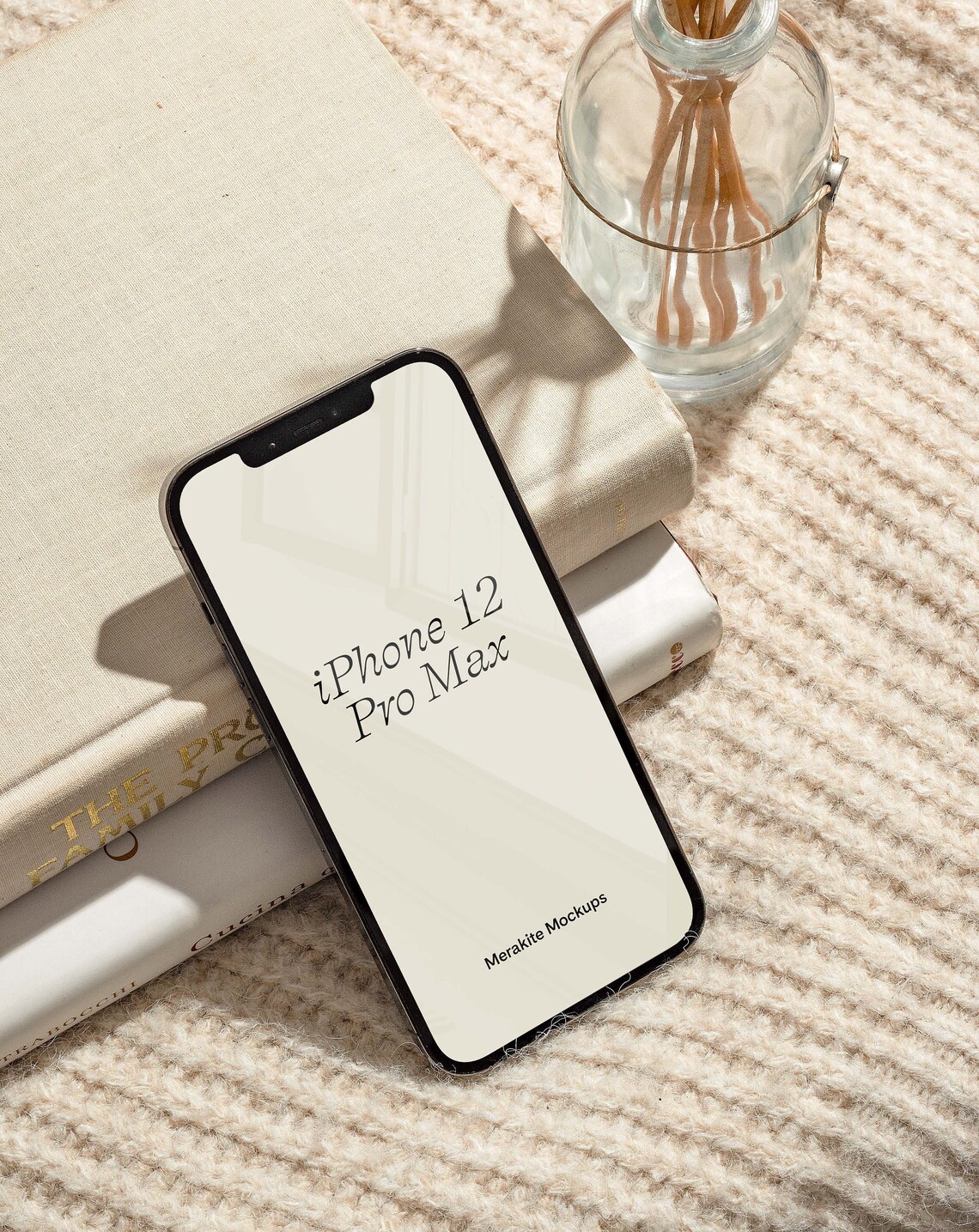 IPhone 12 Pro Max Photoshop PSD Mockup | Minimalist Neutral Beige Boho ...