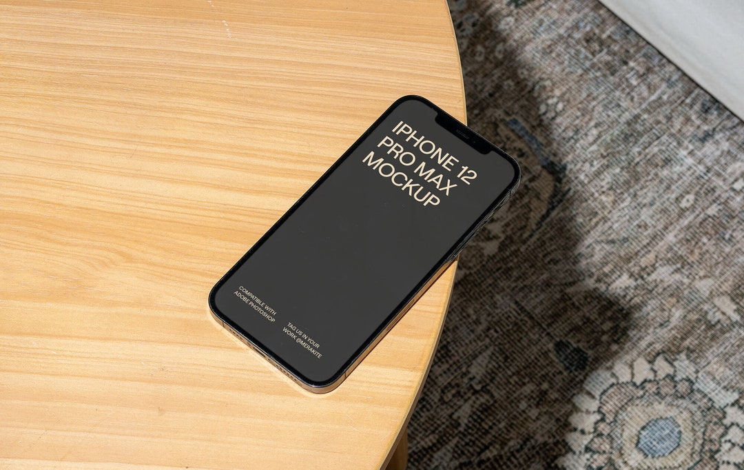 IPhone 12 Pro Max Photoshop PSD Mockup | Minimalist iPhone Scene ...