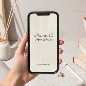 IPhone 12 Pro Max Photoshop PSD Mockup | Minimalist Boho iPhone Scene ...