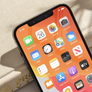 IPhone 12 Pro Max Photoshop PSD Mockup | Minimalist Neutral Beige Boho ...