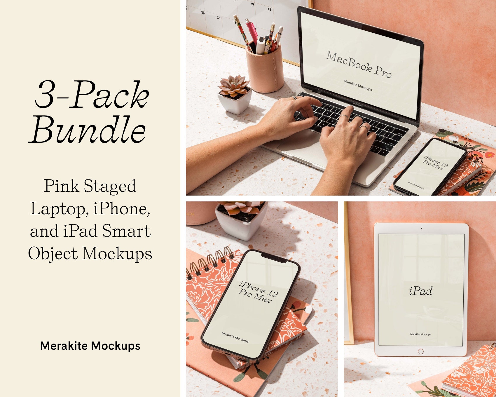 Mockup Bundle | MacBook Realistic Scene Photoshop PSD | Staged Smart ...