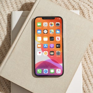 IPhone 12 Pro Max Photoshop PSD Mockup | Minimalist Neutral Beige Boho ...