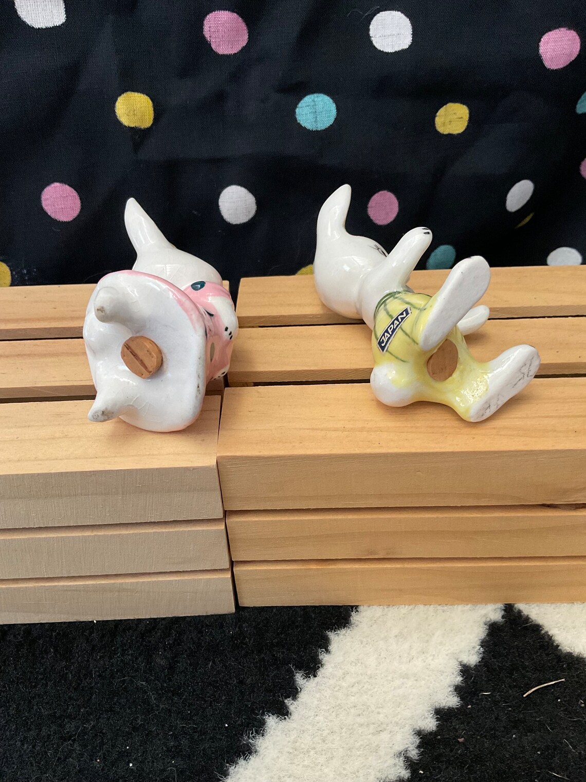 Vintage Dancing Bunny Couple Salt and Pepper Shakers - Etsy