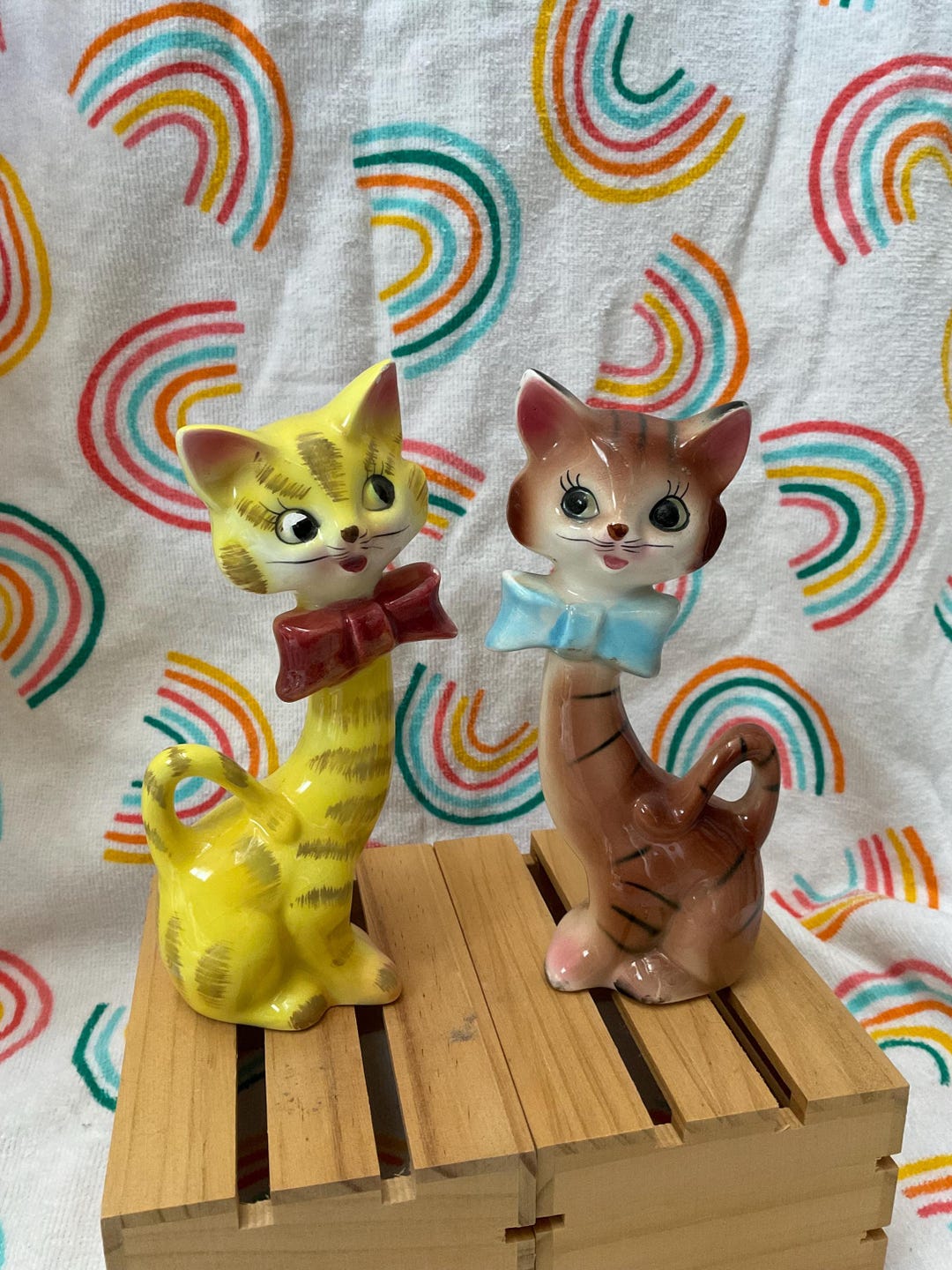 Vintage Cat Ceramic Figurines Made in Japan - Pair - Etsy