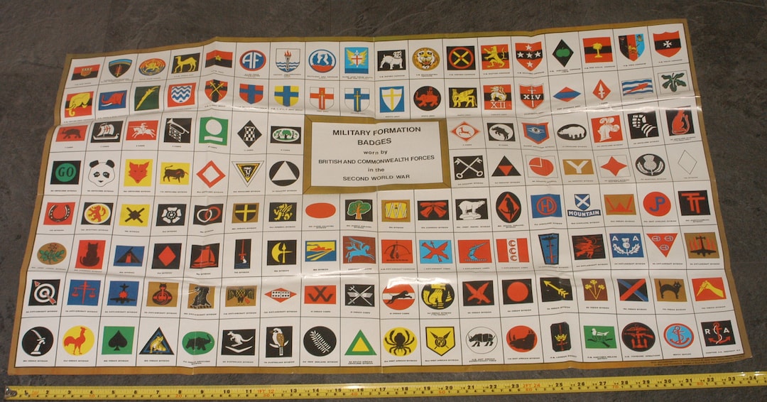 Colour Poster Military Formation Badges WW2 by Lt Col Howard N - Etsy UK