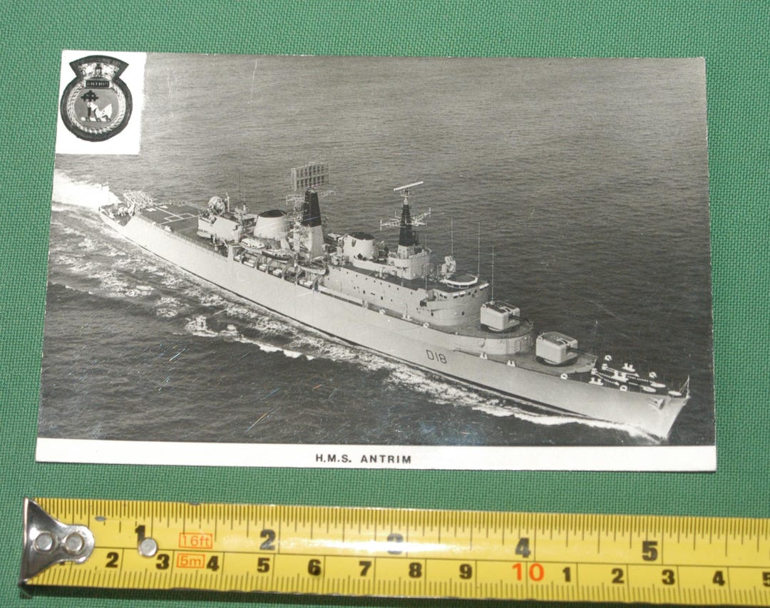 British Royal Navy. HMS Antrim D18 County-class Destroyer Photograph 5 ...