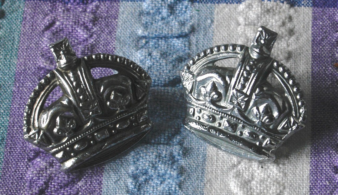 Pair Chromed King's Crowns No Split Pins - Etsy