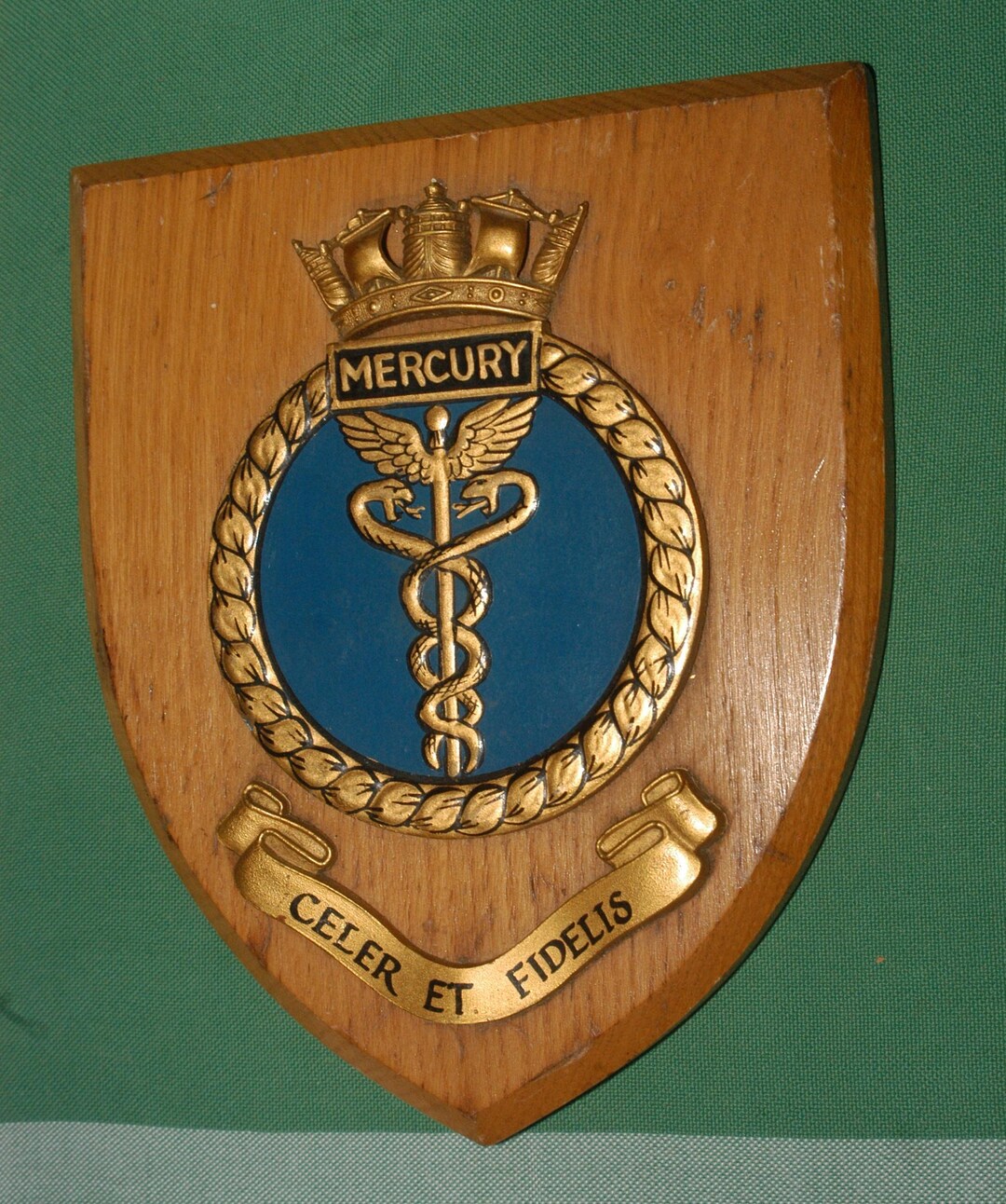 Vintage HMS Mercury Wall Plaque: UK Naval Support Facility - Etsy