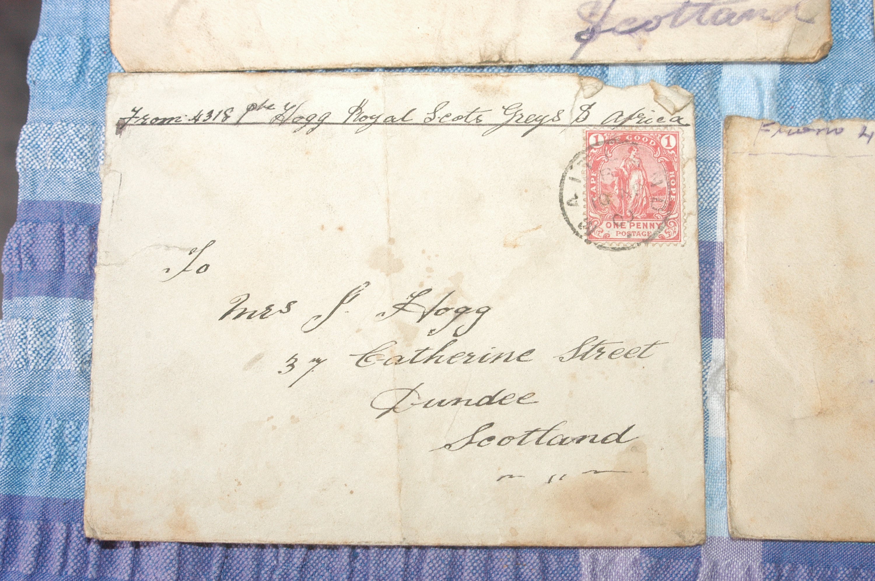 Boer War Envelopes: 1900 British Field Post, Royal Scots Greys (6 ...