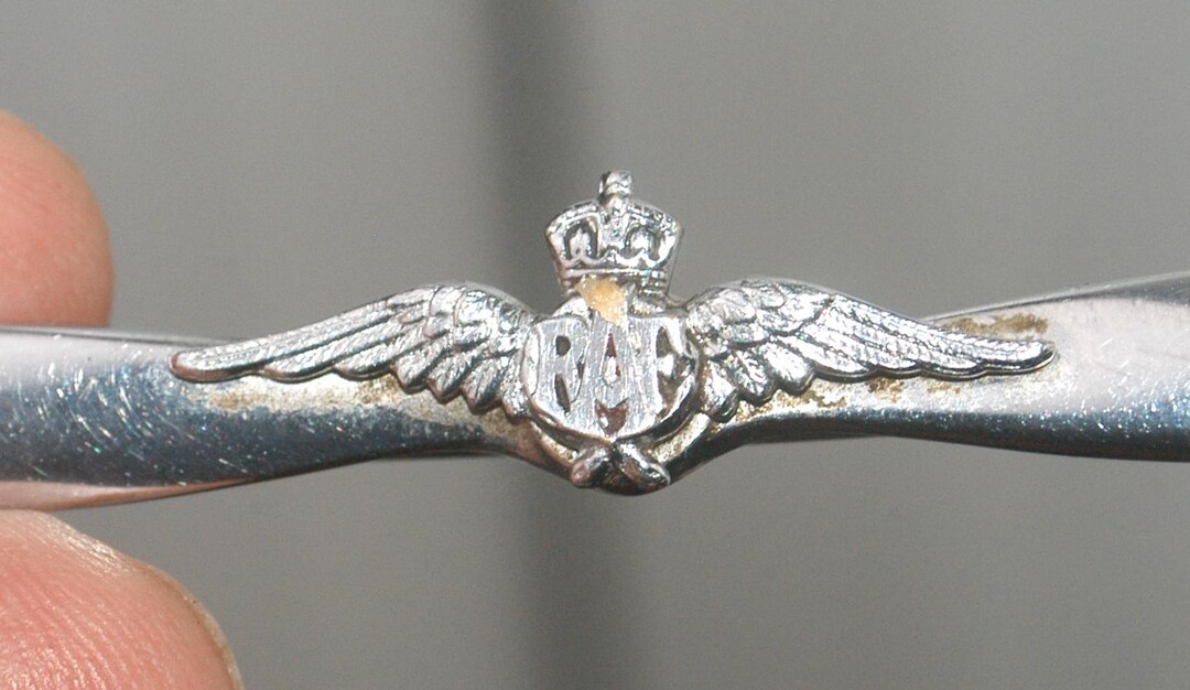 WW2 Chrome Propeller RAF Wings Sweetheart Brooch Made by FWC&S Ltd All ...