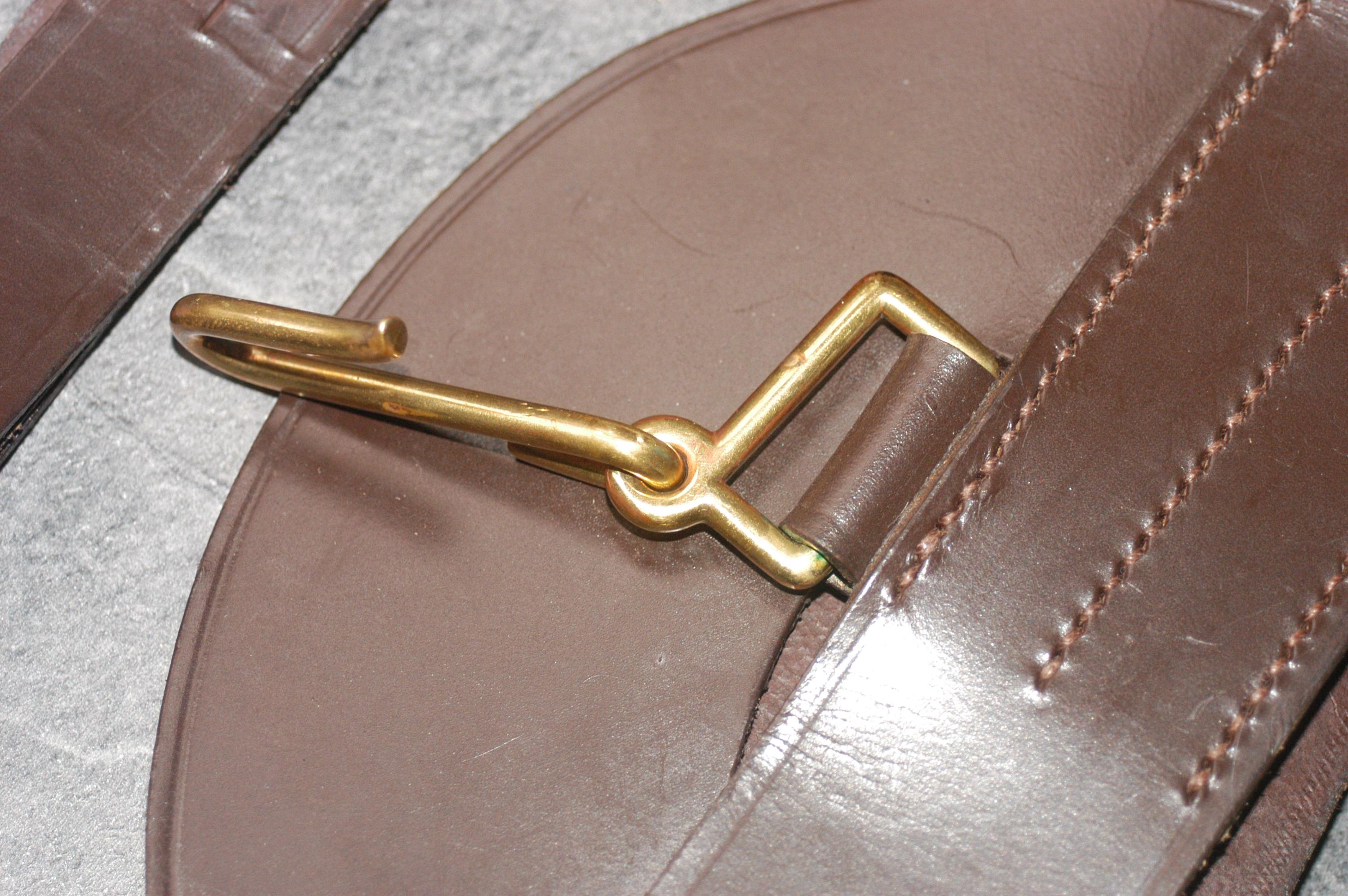 Vintage Royal Marines Issue Brown Sword Belt No2 Brass Gibraltar per ...