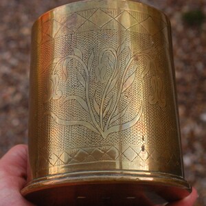 WW1 Trench Art Lidded Jar/pot Brass & Copper 18 Pdr 1916 EWBC - Etsy