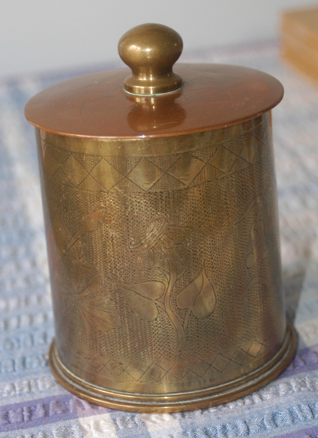 WW1 Trench Art Lidded Jar/pot Brass & Copper 18 Pdr 1916 EWBC - Etsy