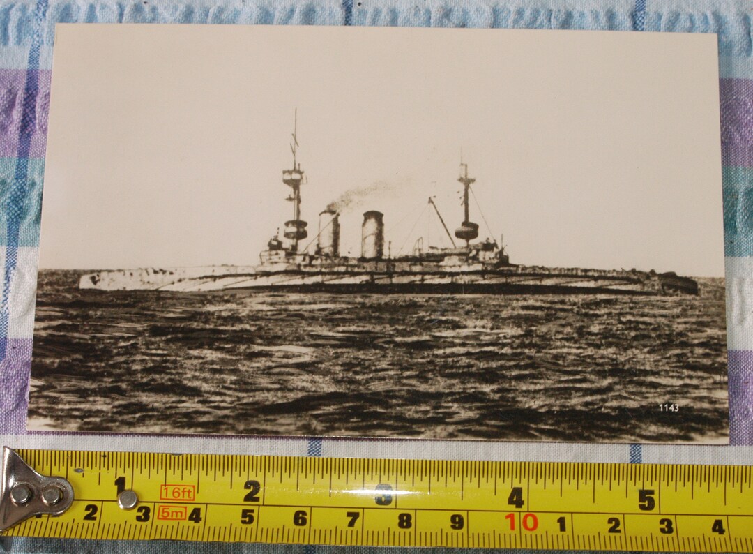 WW1 Real Photo Postcard HMS Cornwallis ‘sinking’ 1143 Real Photographs ...