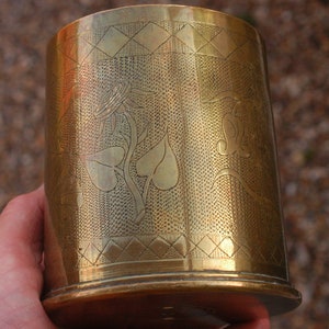 WW1 Trench Art Lidded Jar/pot Brass & Copper 18 Pdr 1916 EWBC - Etsy