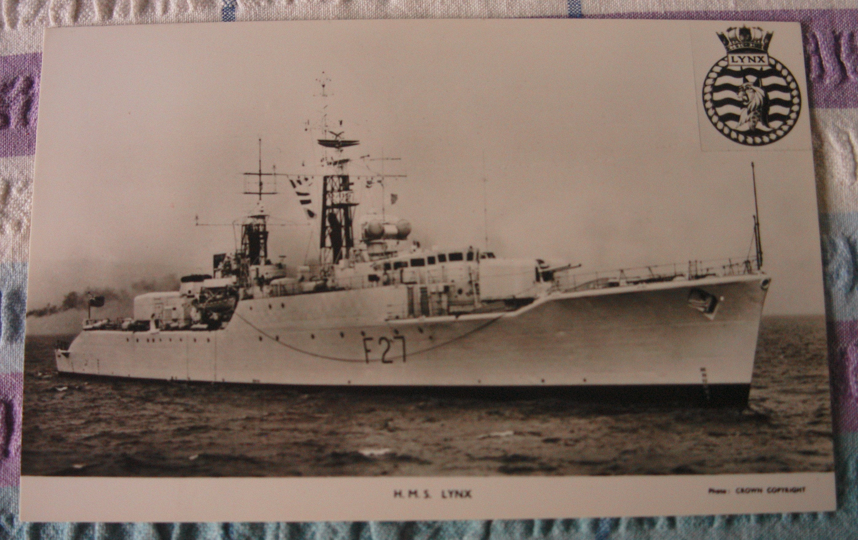 HMS Lynx Black & White Real Photo Postcards X2 Gale and Polden Ltd ...