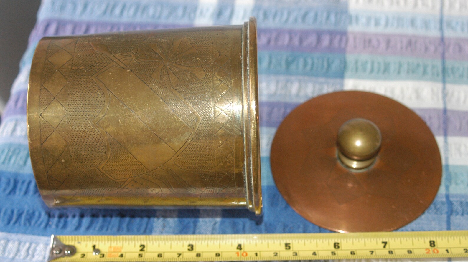 WW1 Trench Art Lidded Jar/pot Brass & Copper 18 Pdr 1916 EWBC - Etsy
