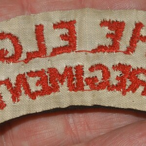 WW2 the Elgin Regiment (canada) Shoulder Badge Red on Black - Etsy