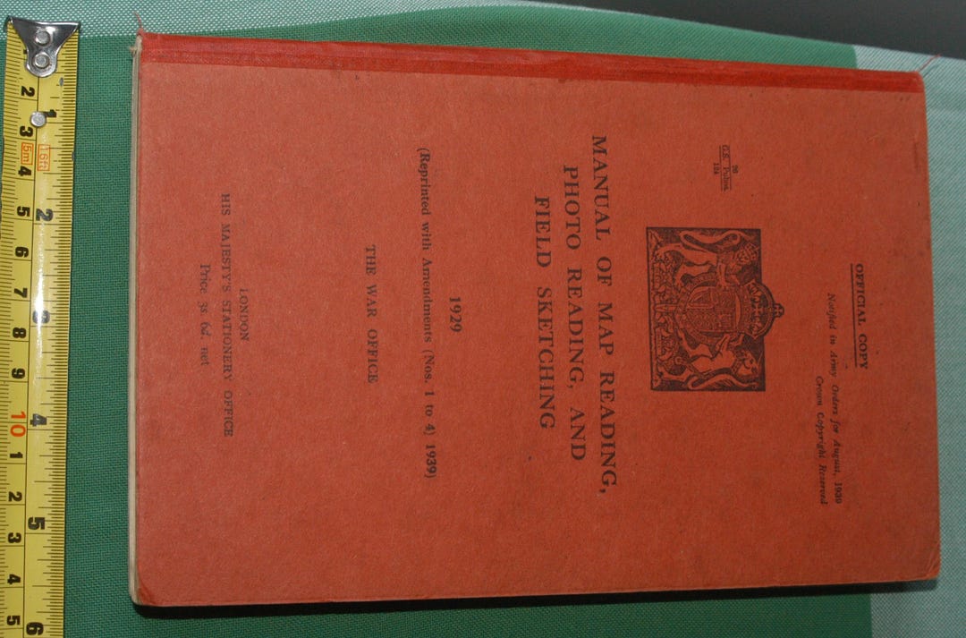 WW2 1940 Manual of Map Reading Photo Reading and Field Sketching HMSO ...
