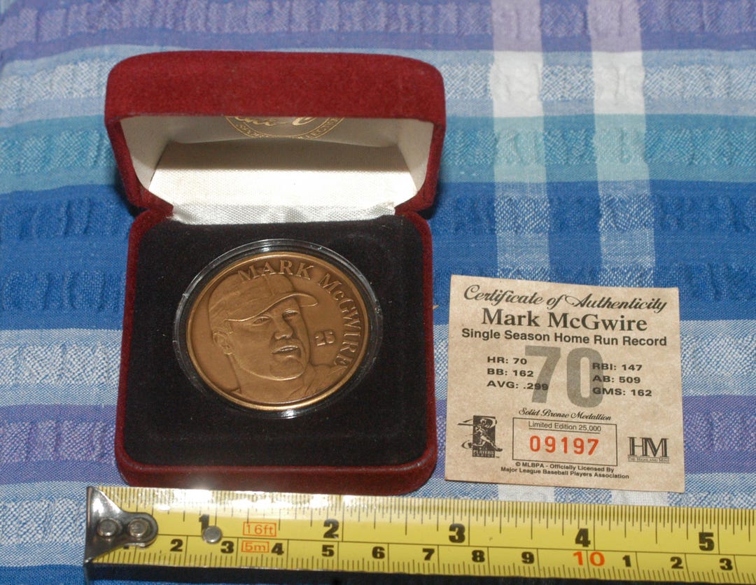Mark Mcgwire Home Run Record Medallion: Limited Edition 9197 - Etsy