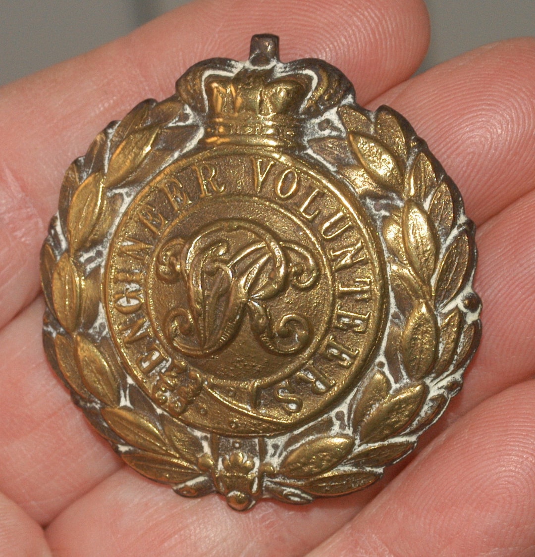 Victorian Engineer Volunteers Brass Cap Badge No Split Pin - Etsy
