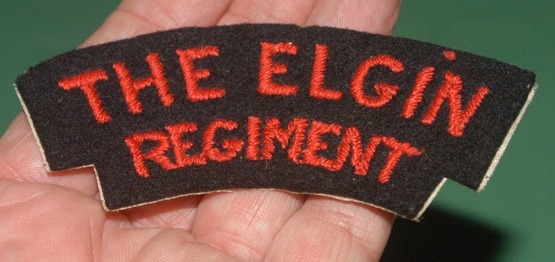 WW2 the Elgin Regiment (canada) Shoulder Badge Red on Black - Etsy