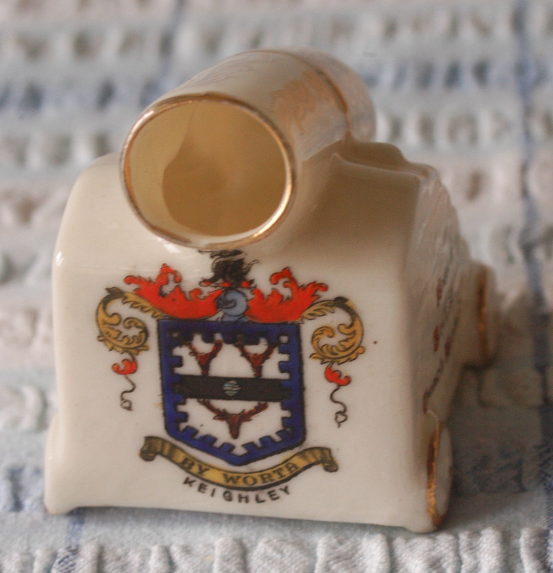 WW1 Crested Carlton China Model of British Trench Mortar Crest of by ...