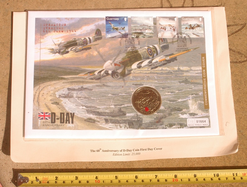 The 60th Anniversary of D-day Coin First Day Cover Guernsey - Etsy UK