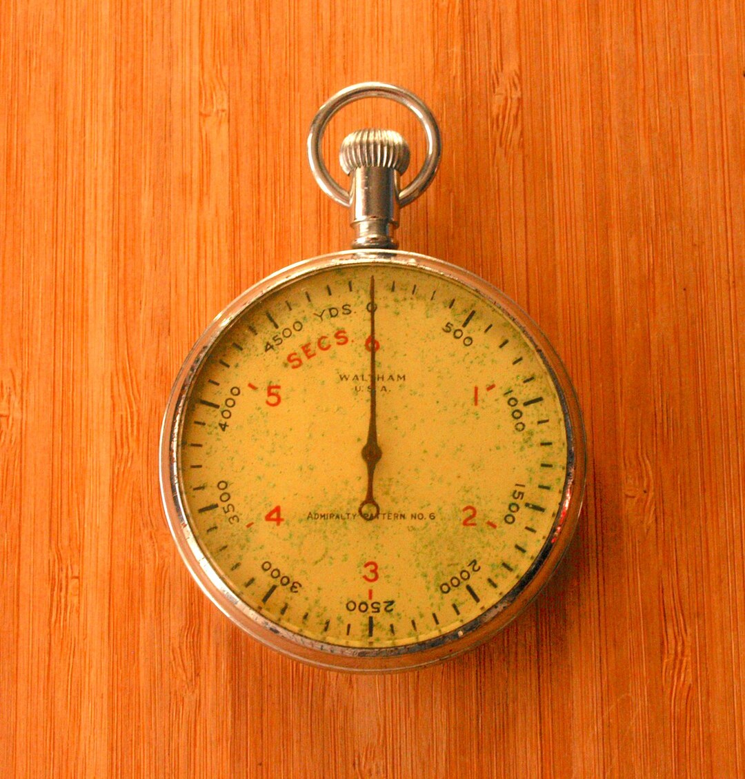 WW2 Anti Submarine Torpedo Timer Admiralty No6 Waltham Chrome Working ...