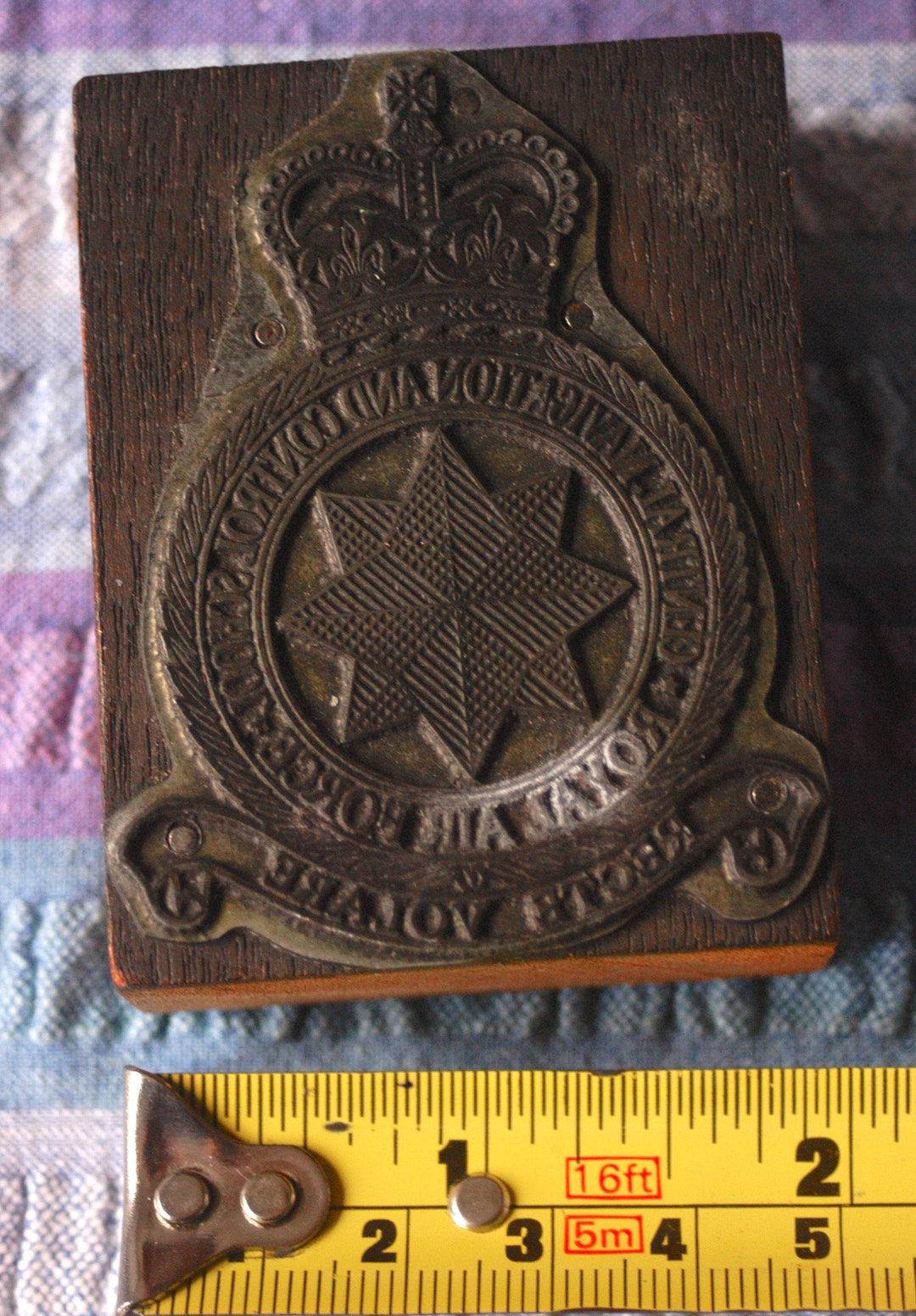 Printing Block RAF General Navigation and Control School Recte Volare ...