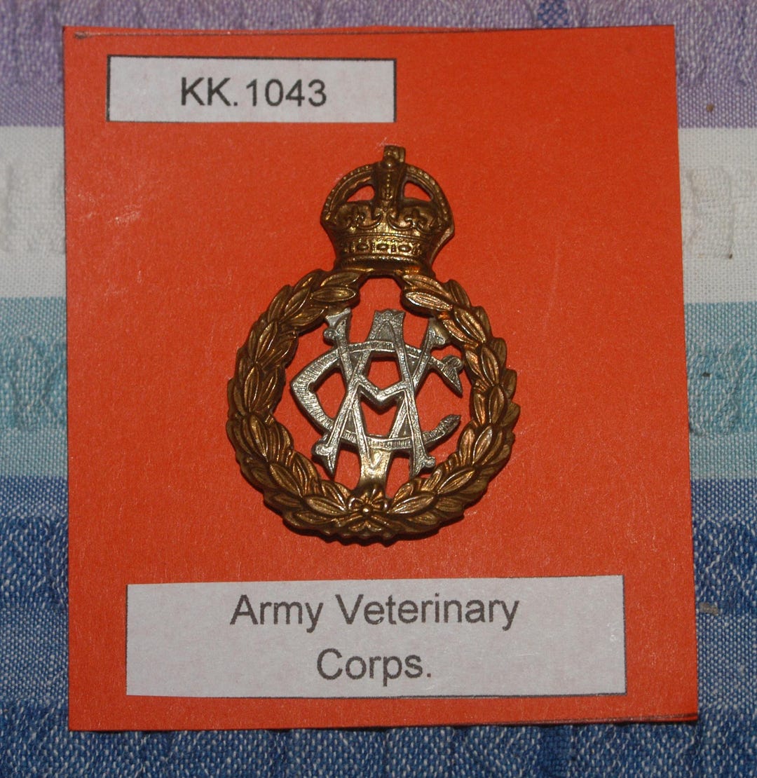 WW1 Army Veterinary Corps 1903-1918 With King's Crown. Bi-metallic ...