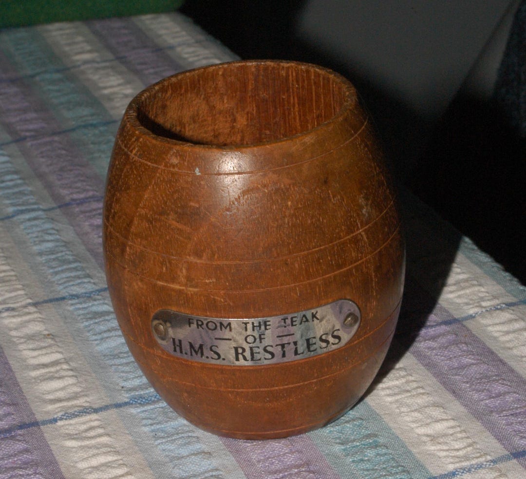 HMS Restless Teak Barrel Made From HMS Restless Was an R-class ...