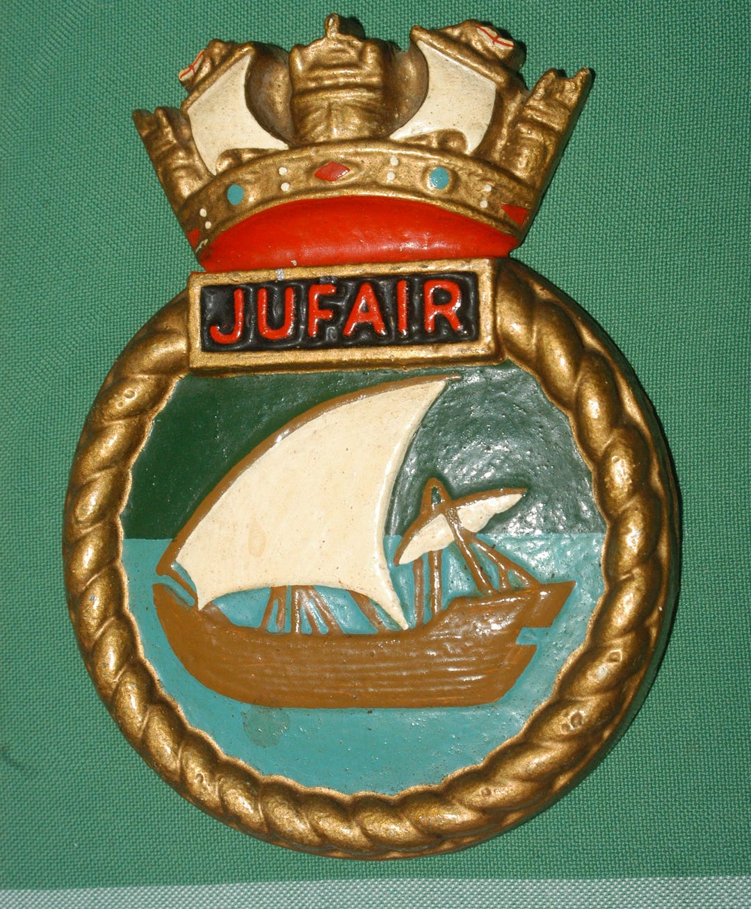 HMS Jufair Vintage Metal Crest No Backing Interesting Crest - Etsy