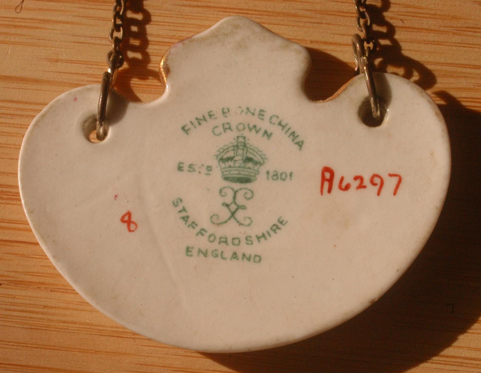 Crown Staffordshire Bone China Whisky Decanter Label With Chain - Etsy