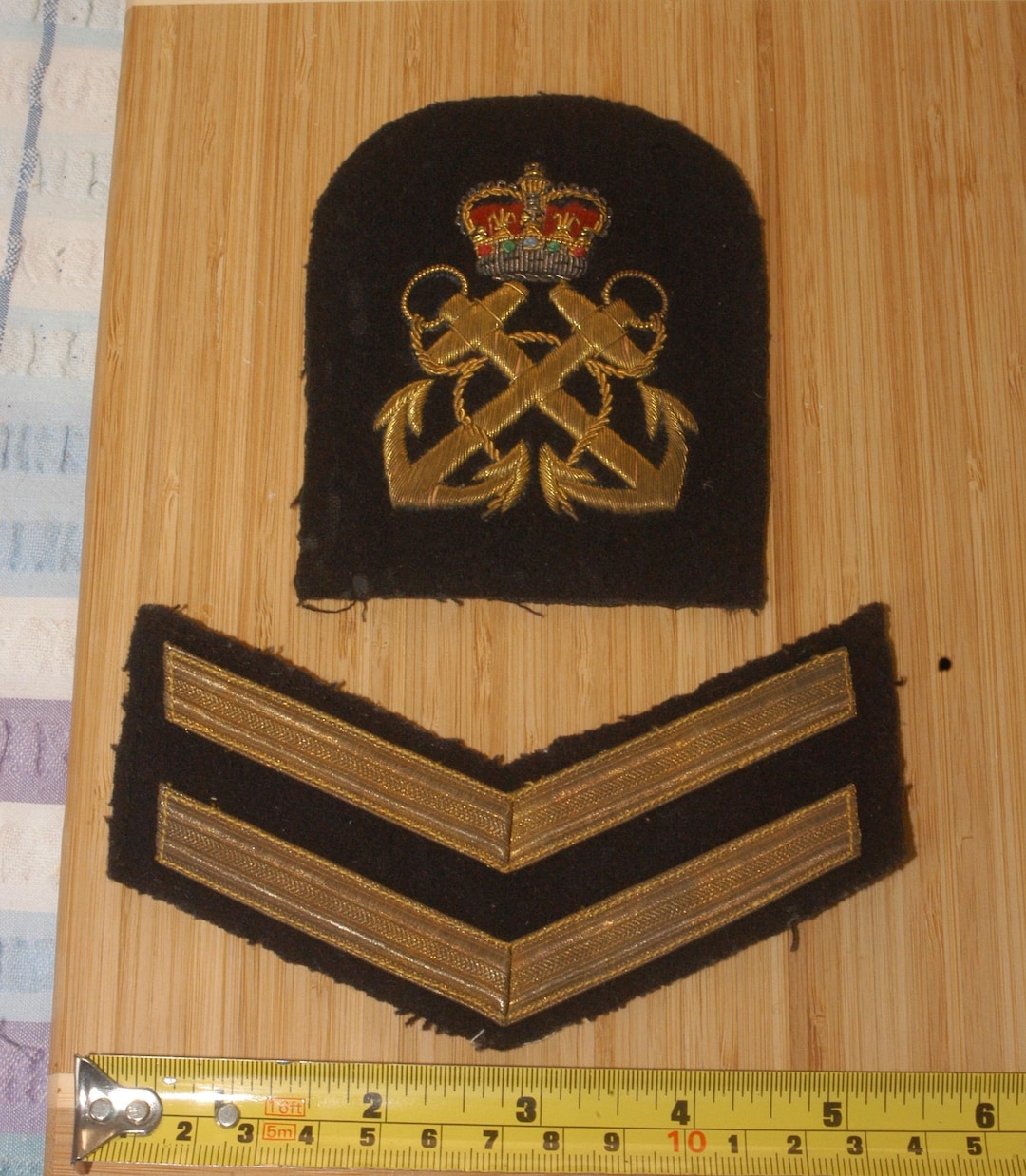 British Royal Navy Chief Petty Officer & Good Conduct Stripe Bullion ...