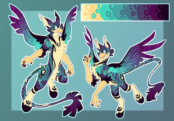 Fursona Adopt Furry Adoptable Character Ref Sheet - Etsy