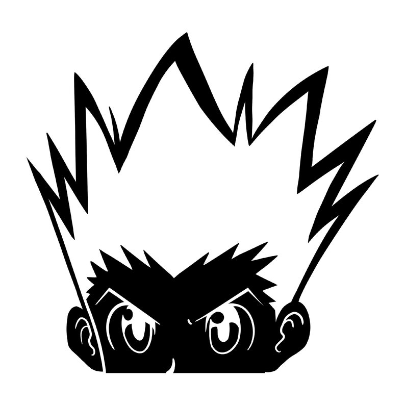 Hunter Anime Peeker Vinyl Decal Anime Sticker Gon - Etsy