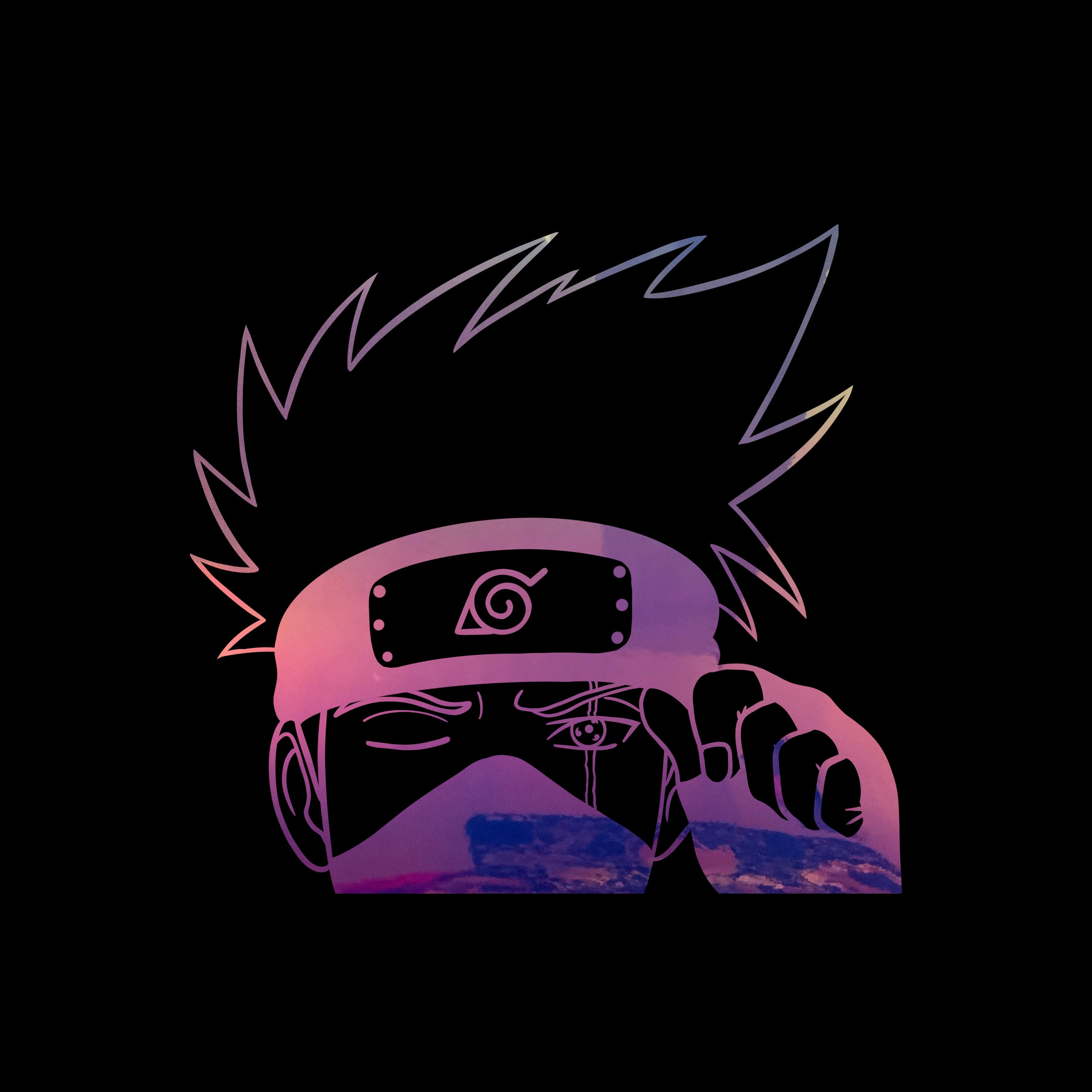 Kakashi Anime Inspired Peeker Vinyl Decal Car Bumper Sticker Waterproof ...