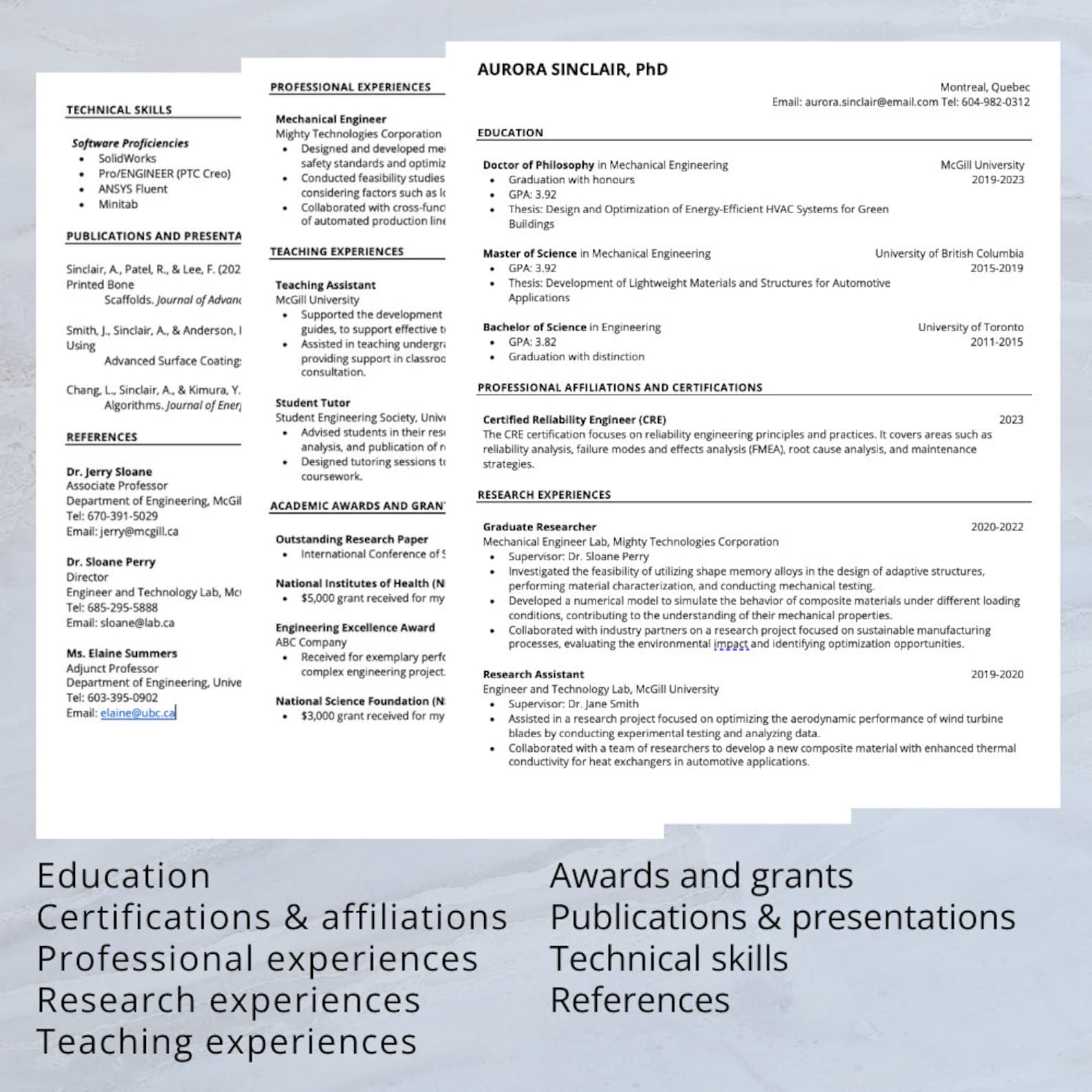 CV for Academia | Academic Curriculum Vitae - Etsy